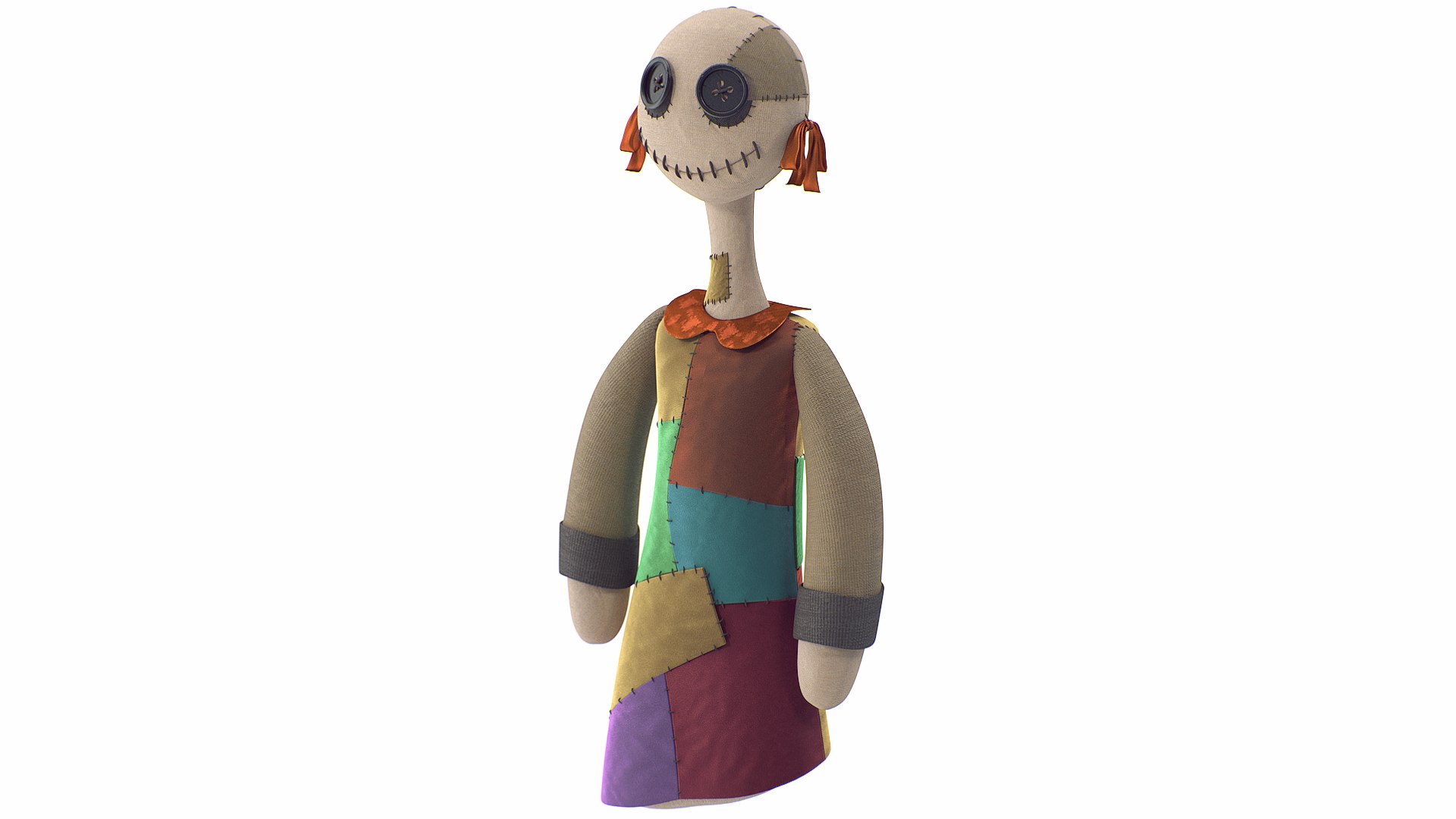 modelo 3d Creepy home made doll - TurboSquid 1979761