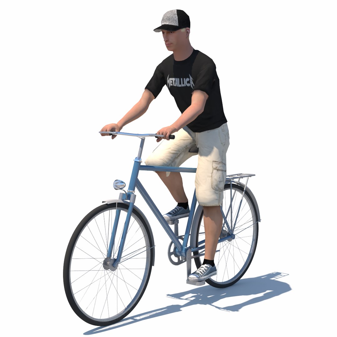 3d Model Cyclists Animation