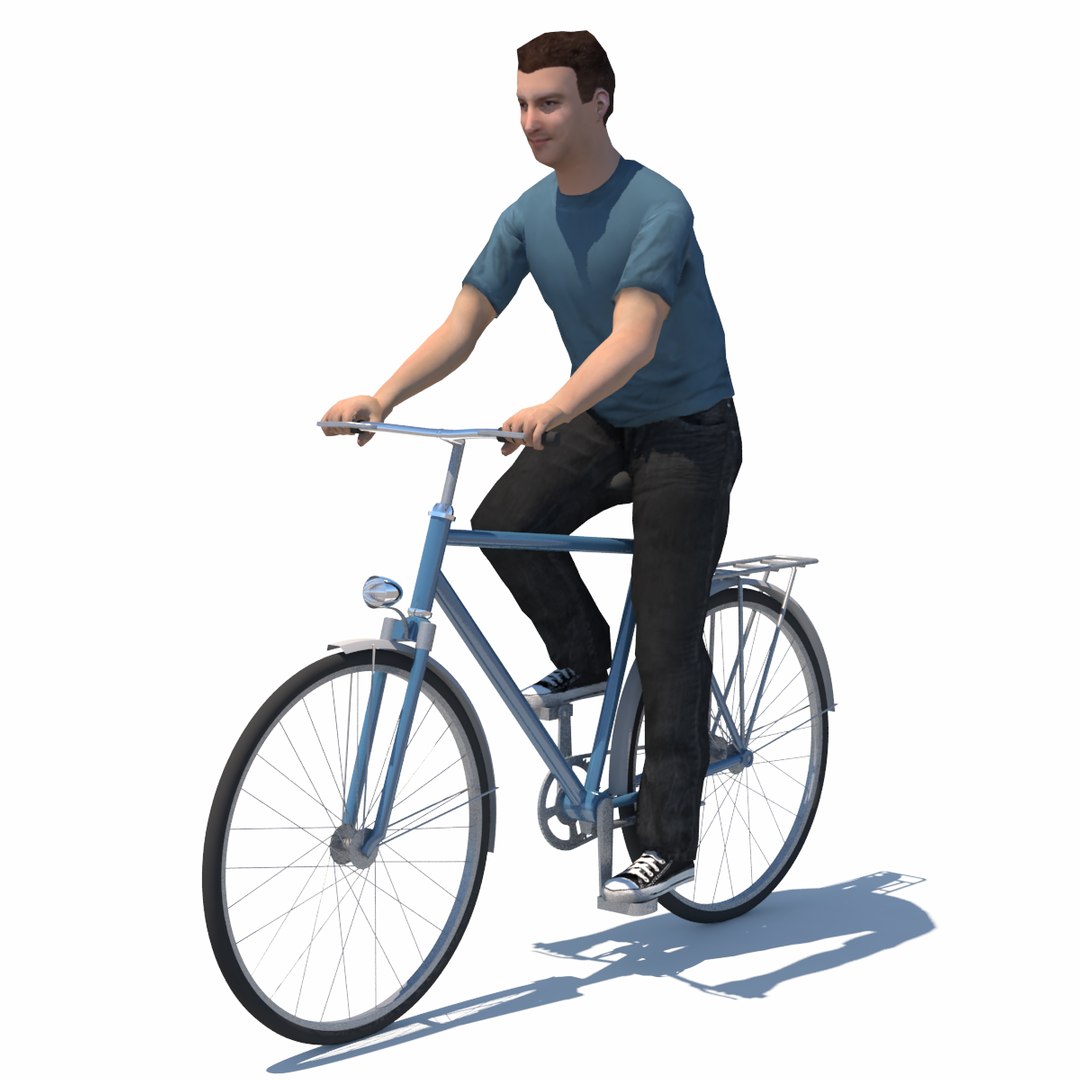 3d Model Cyclists Animation