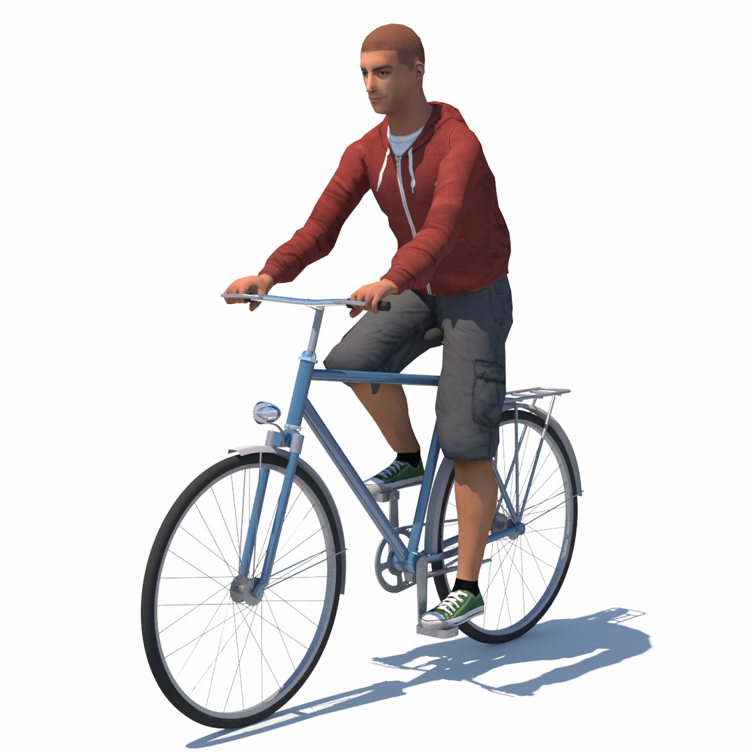 3d model cyclists animation