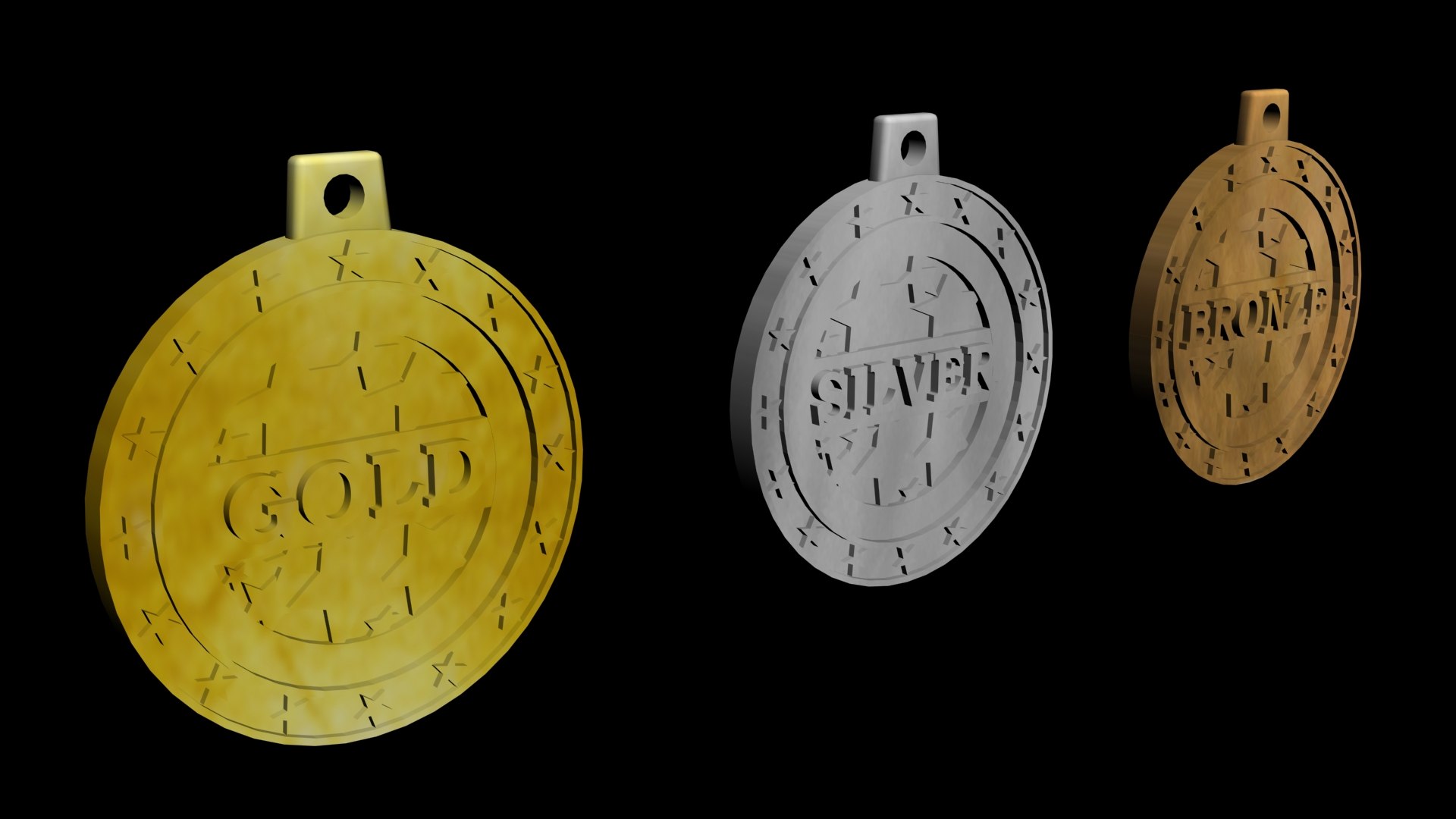 3D Medals - TurboSquid 2104985
