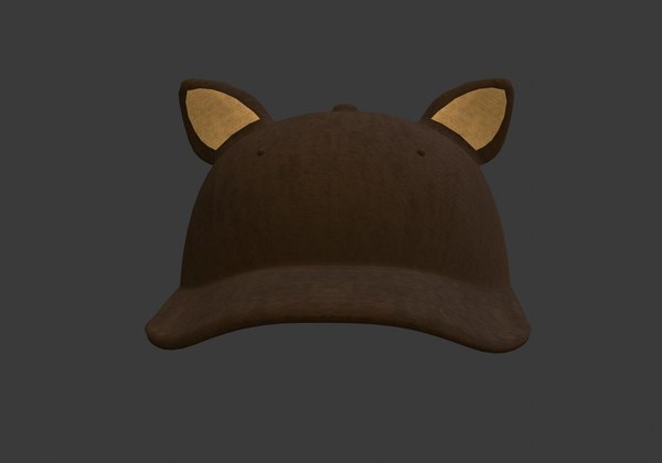 Brown cap with ears model - TurboSquid 1893228