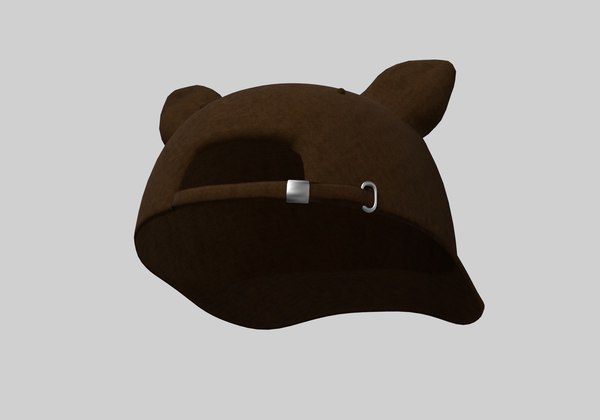 Brown cap with ears model - TurboSquid 1893228