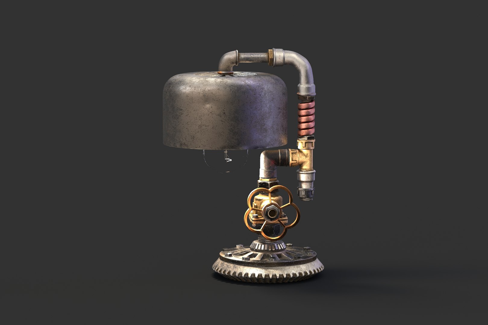3D Steampunk Lamp - TurboSquid 1459852