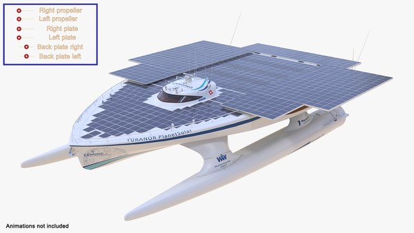 modelo 3d Barco PlanetSolar Simple Interior Aparejado - TurboSquid 2121900