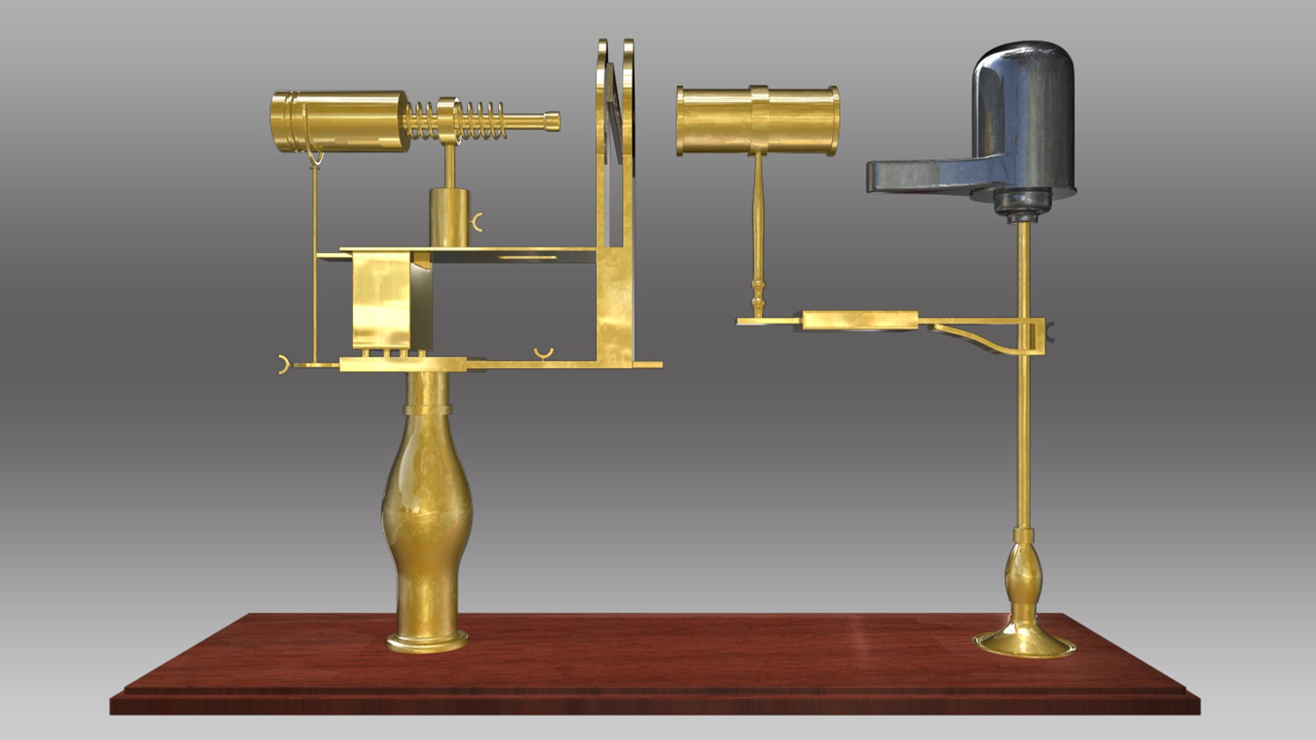 horizontal microscope 3d model