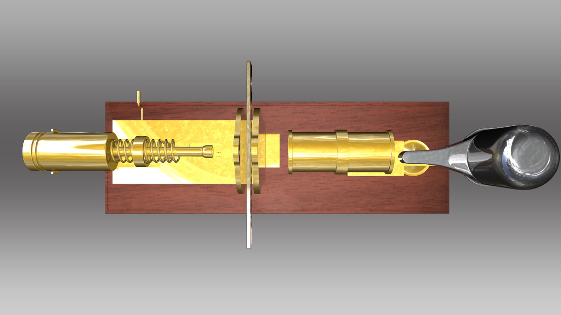 horizontal microscope 3d model