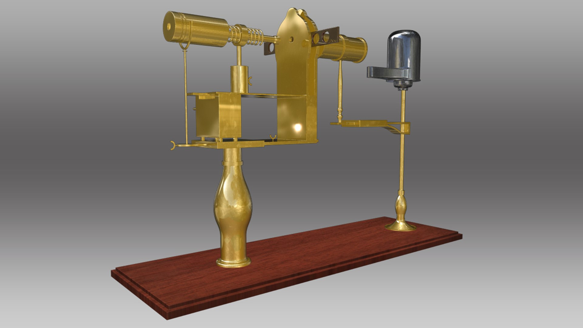 horizontal microscope 3d model
