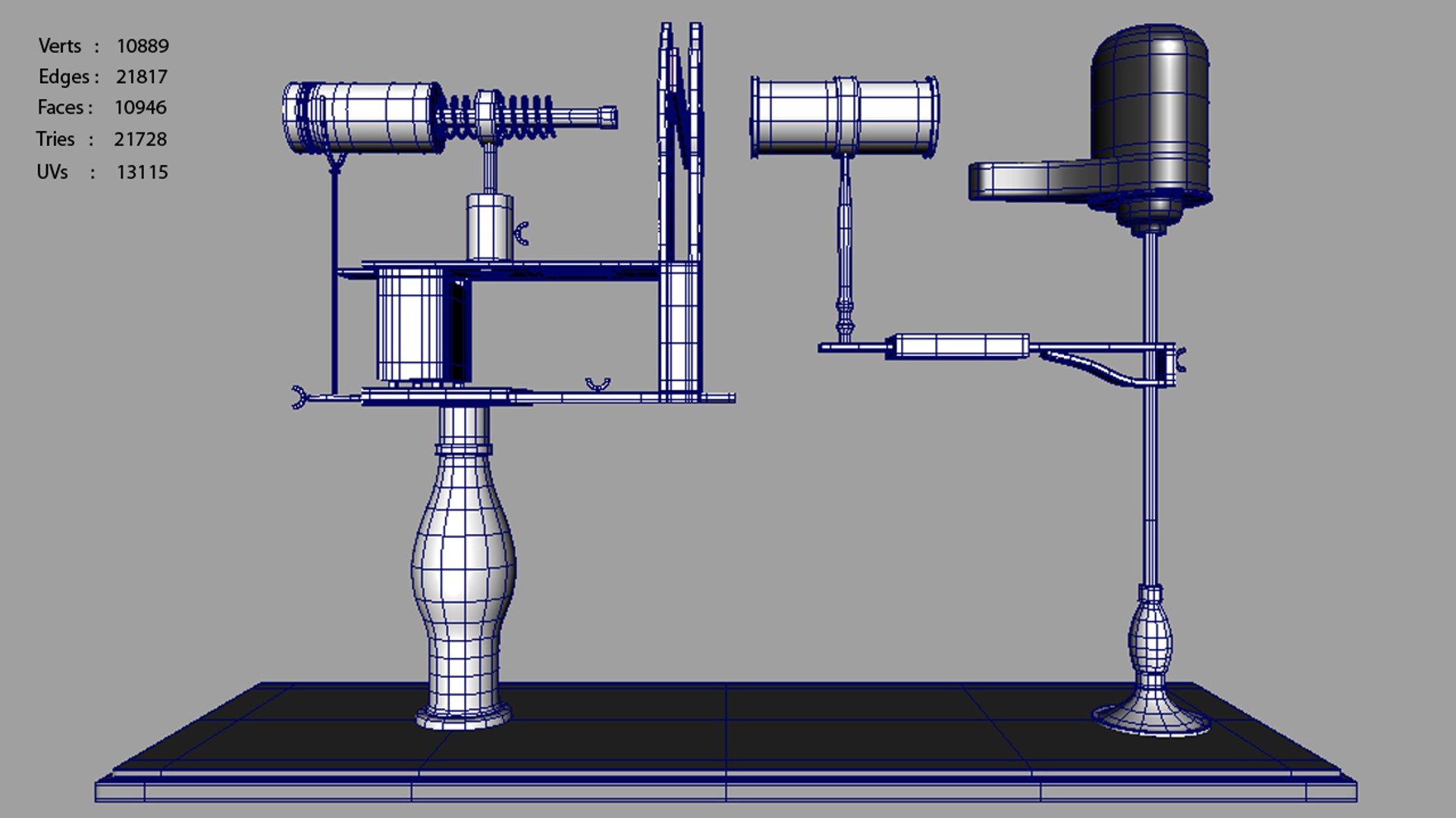 horizontal microscope 3d model