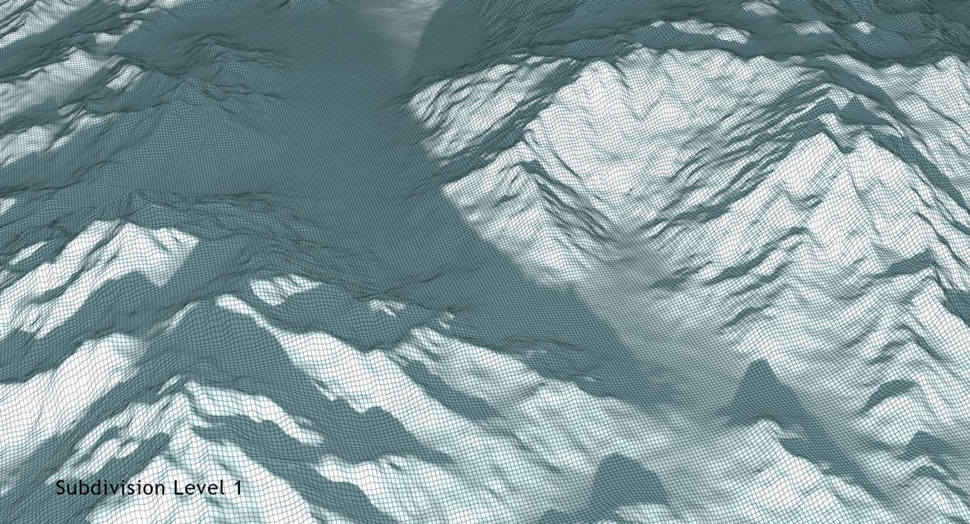 3d Model Landscape Snowy Mountains Terrain