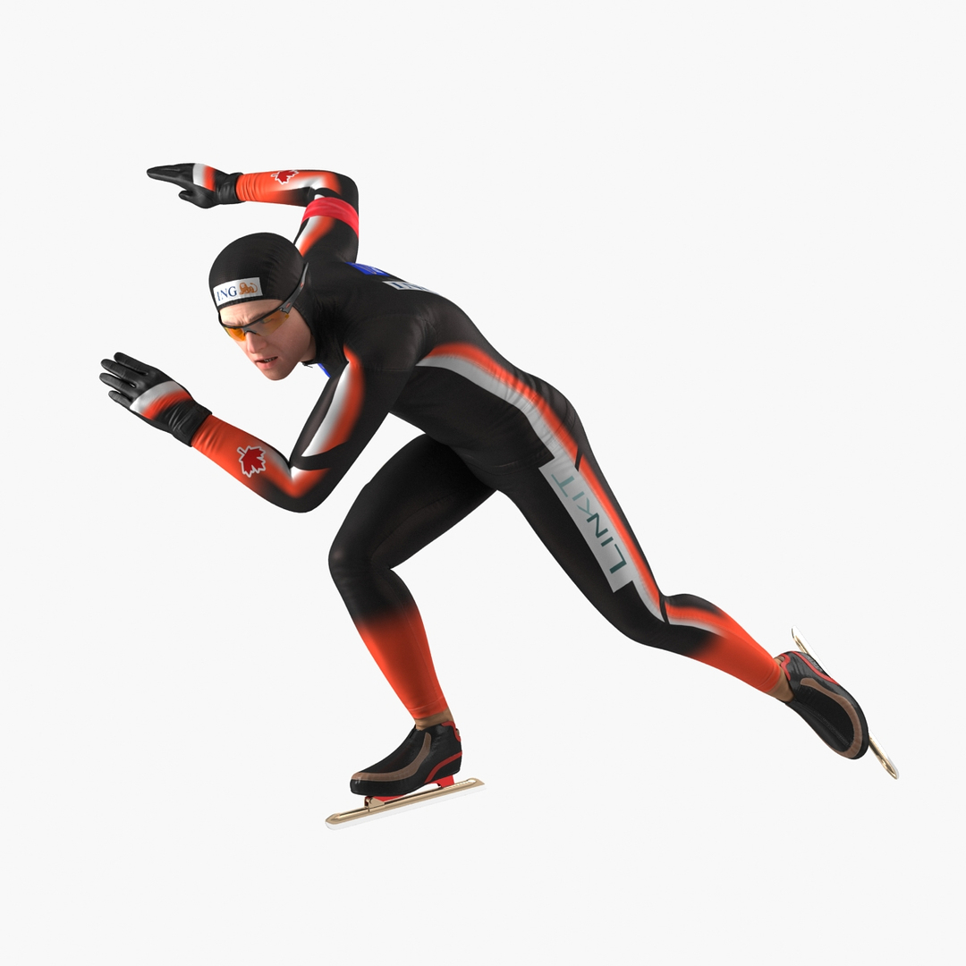 3d Speed Skater 2 Pose Model