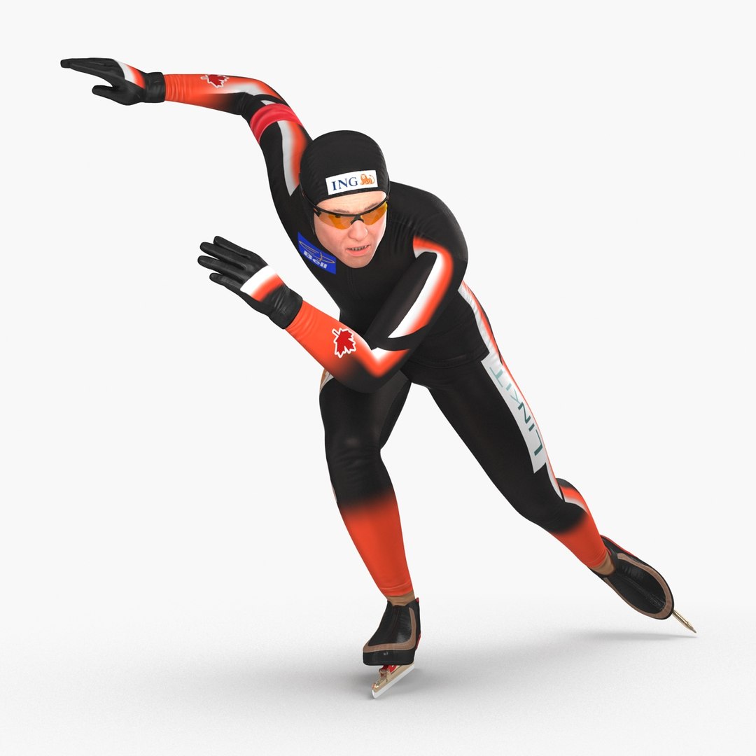3d Speed Skater 2 Pose Model