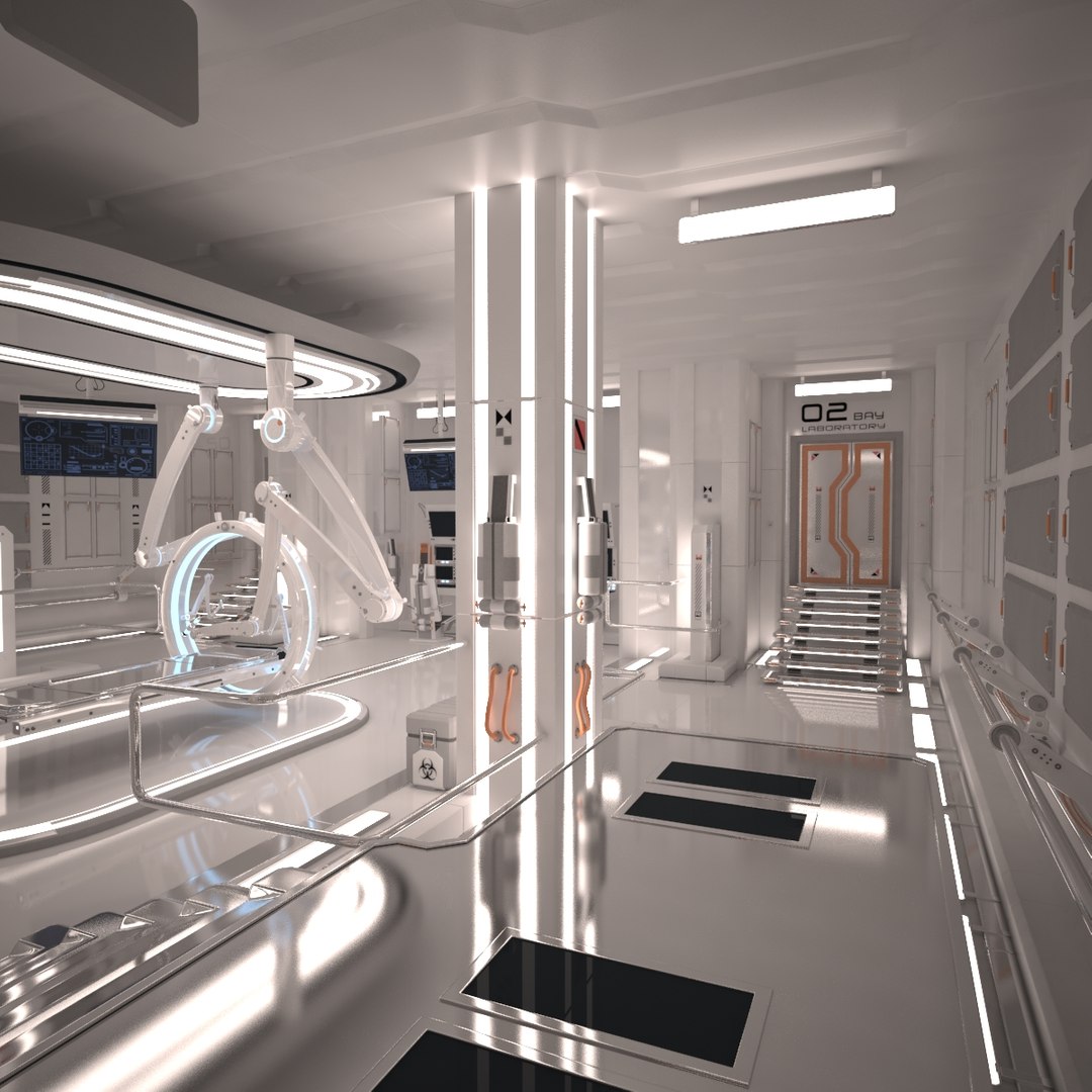 3d Futuristic Sci Fi Laboratory