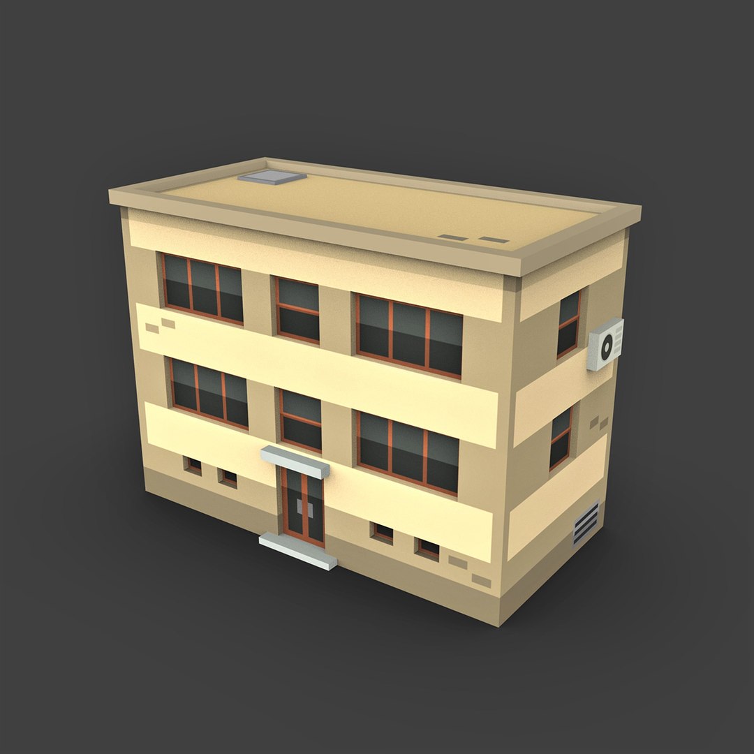 3D Cartoon Office Building 05 model - TurboSquid 2120715