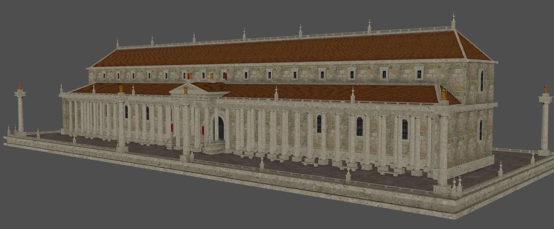3D Model Ancient Roman Building - TurboSquid 2319182