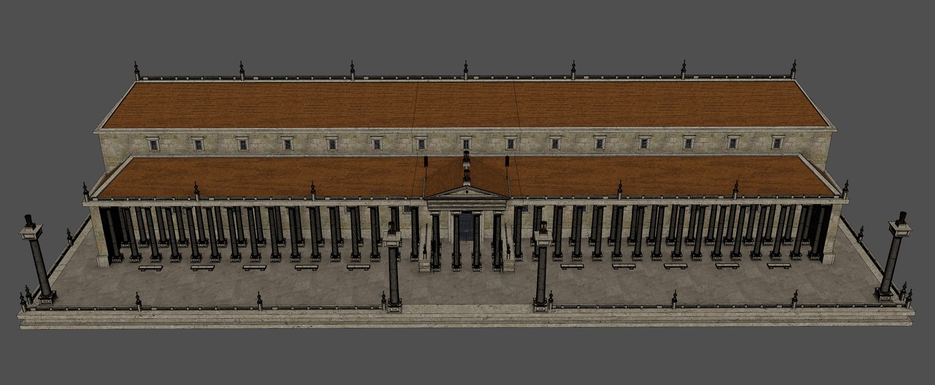 3D Model Ancient Roman Building - TurboSquid 2319182