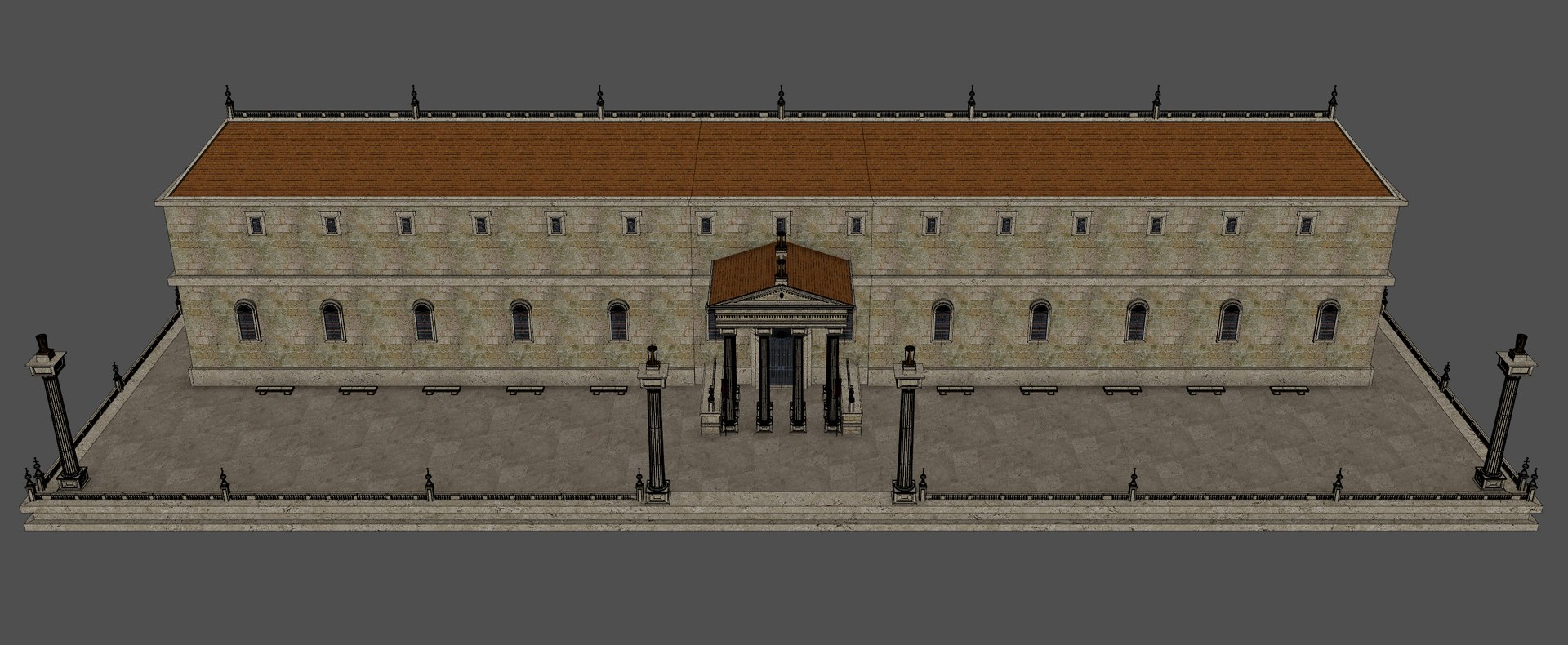 3D Model Ancient Roman Building - TurboSquid 2319182