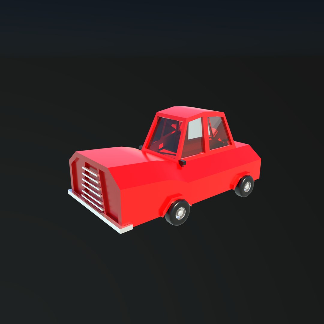 Cartoon Car Low-poly 3D Model Model - TurboSquid 2335182