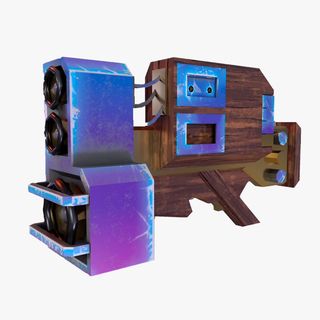 Dubstep Gun Sci Fi Game Ready Low Poly Pbr 3D Model - TurboSquid 1785133