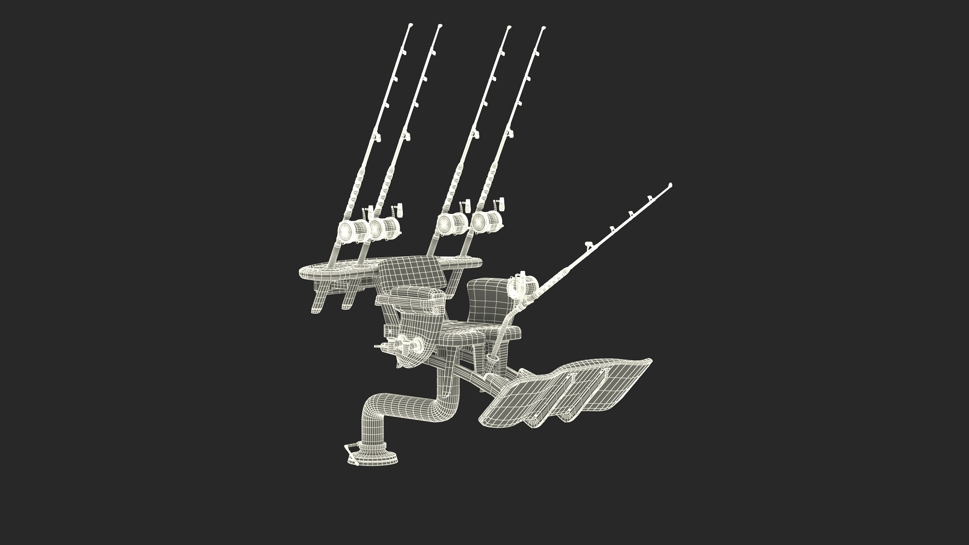Fishing Chair With Rods 3D Model - TurboSquid 2309979