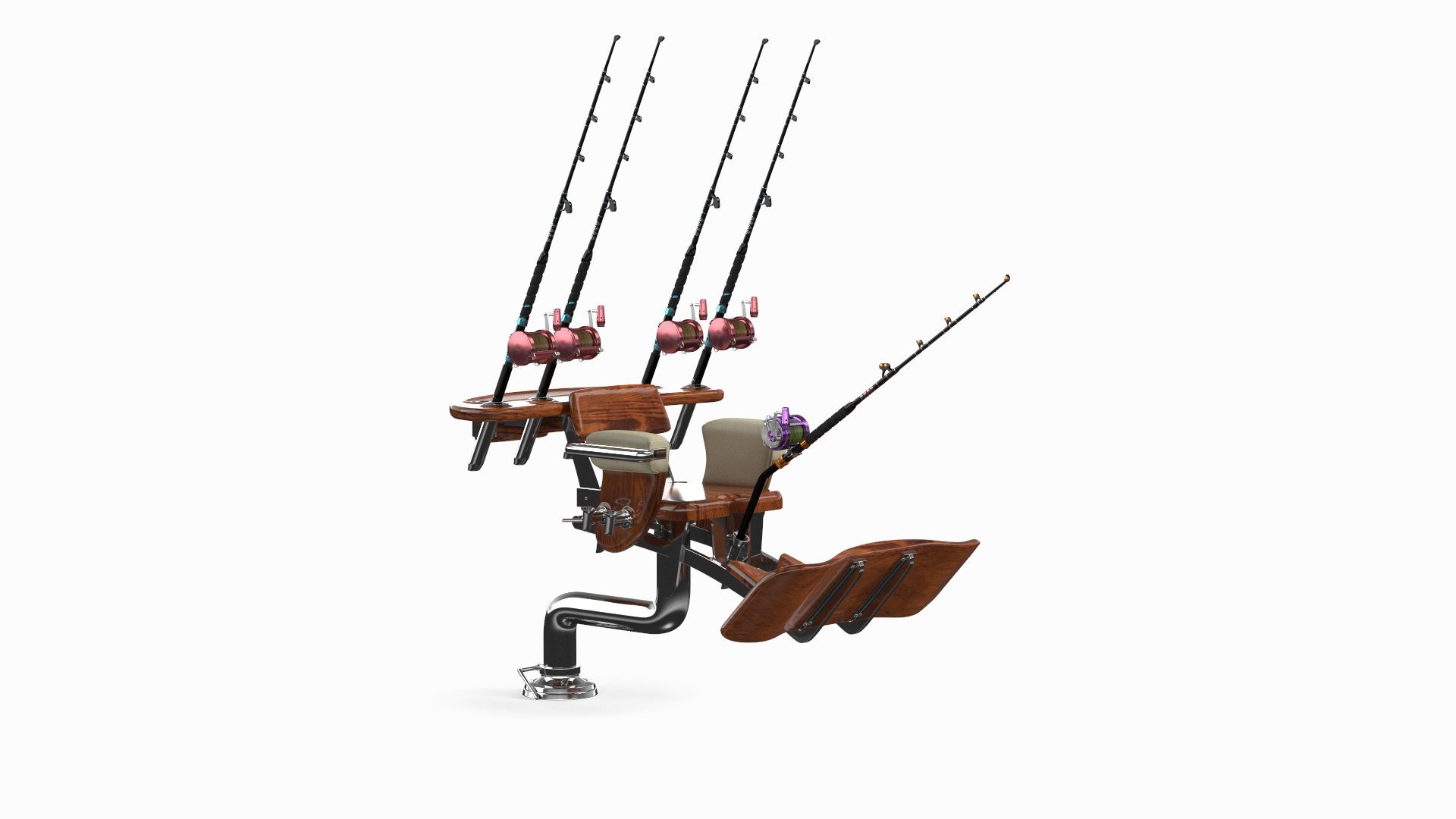 Fishing Chair With Rods 3D Model - TurboSquid 2309979