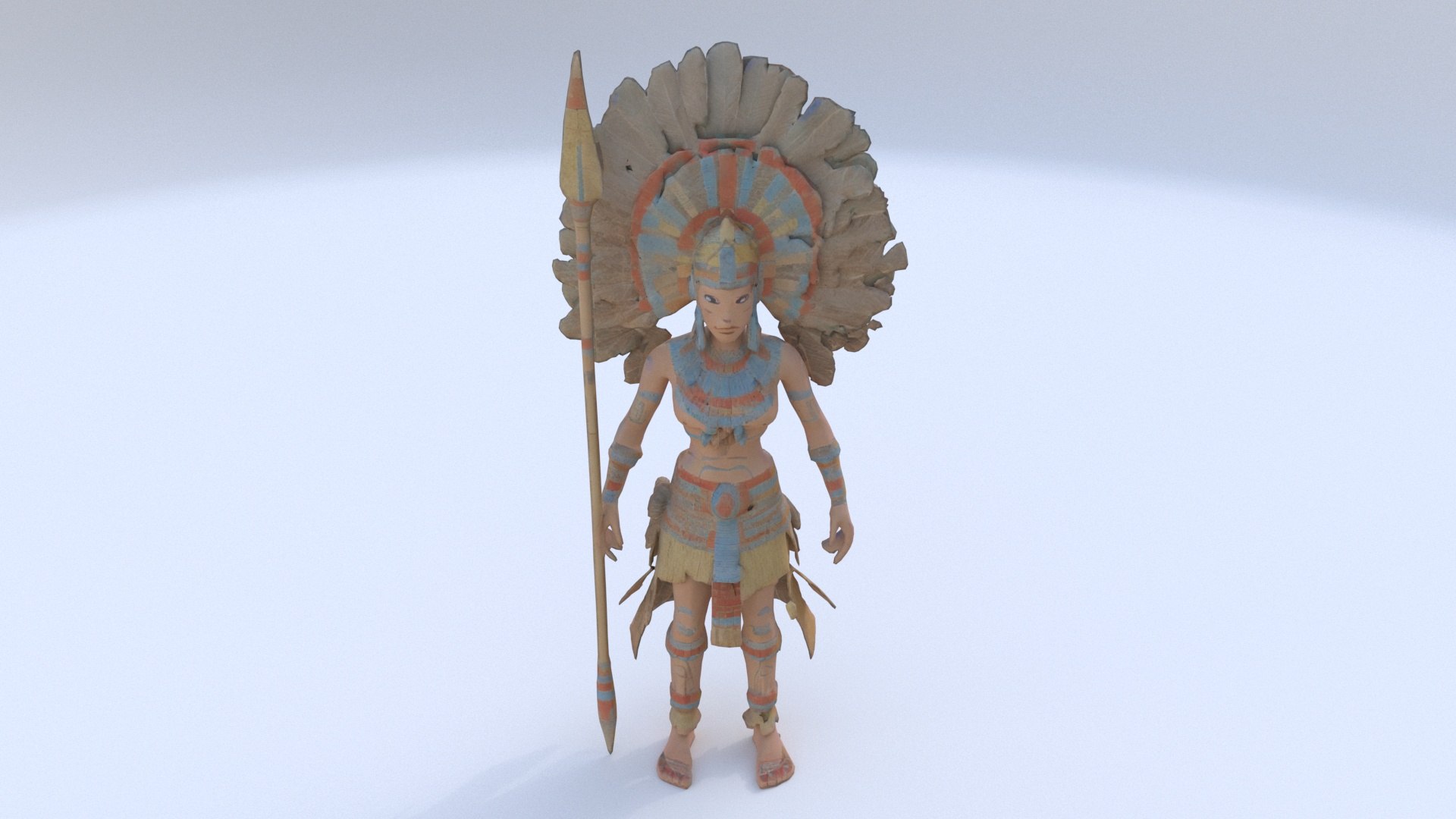 3D Aztect Character 9 - TurboSquid 2328549