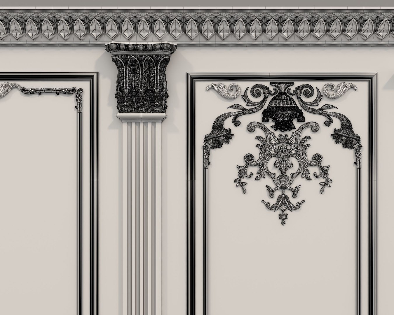 Wall Molding In Classic French Style 38 3D Model - TurboSquid 2274124