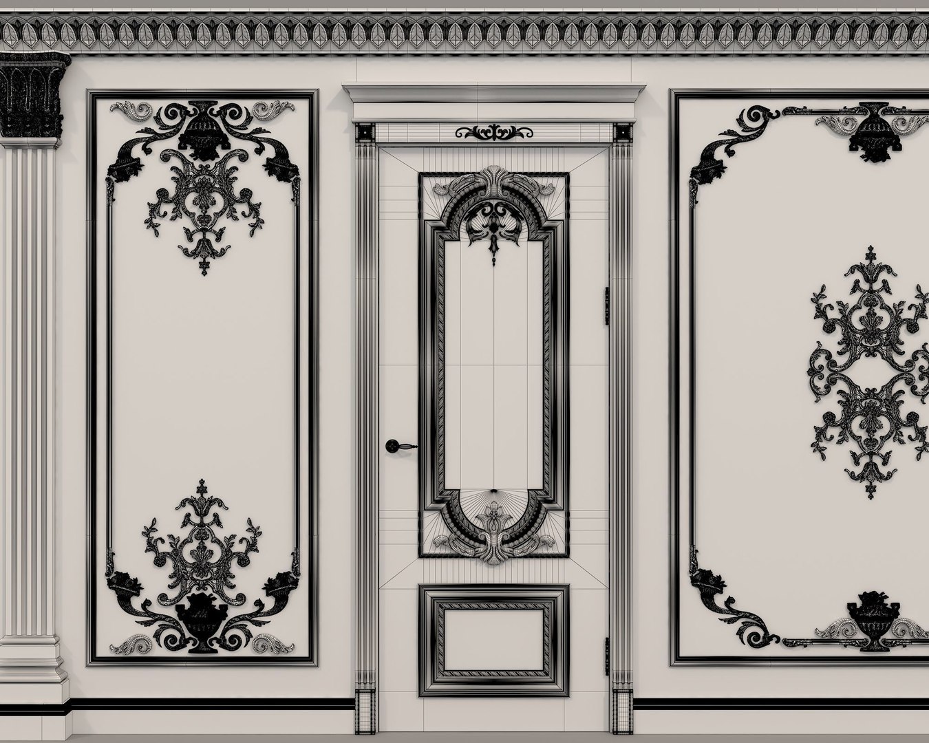Wall Molding In Classic French Style 38 3D Model - TurboSquid 2274124