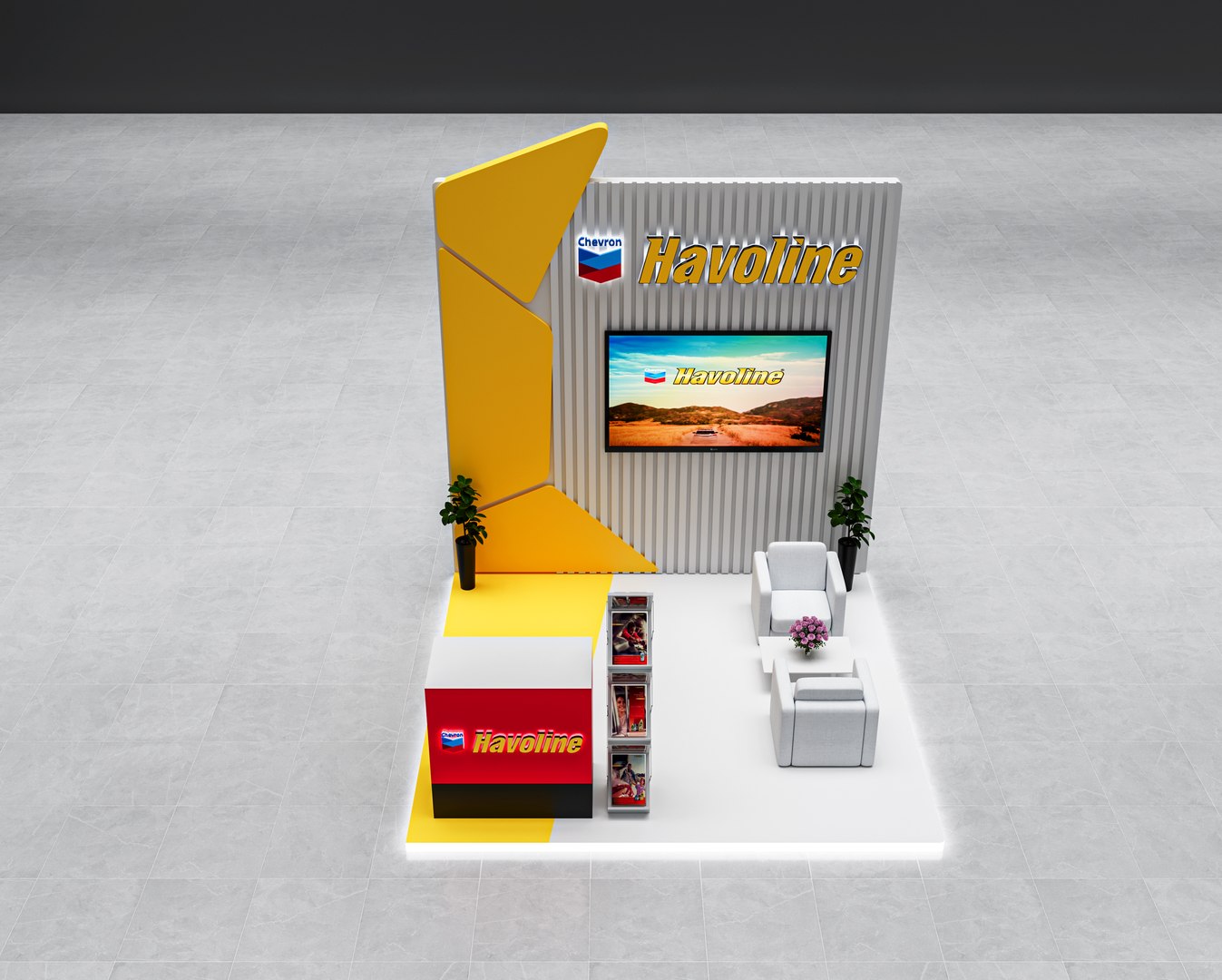 3D booth 3x3 - TurboSquid 2139589