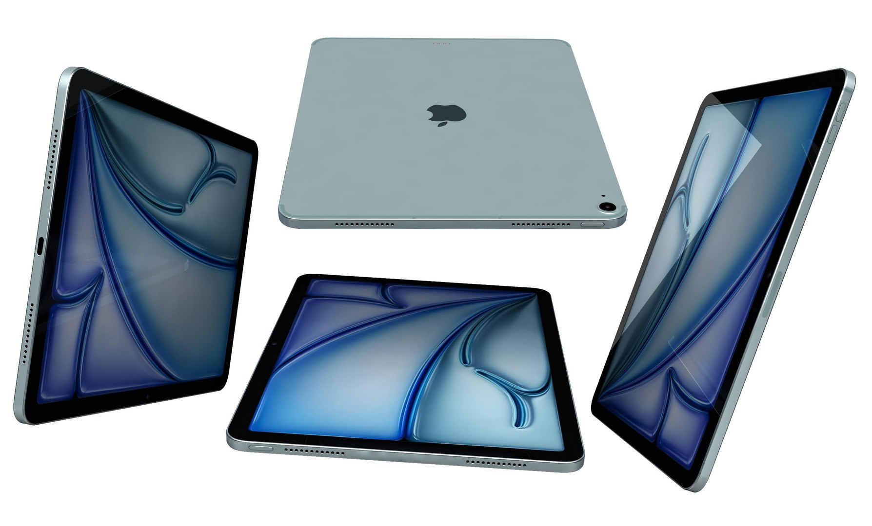 3D Model Apple IPad Air M3 13-inch 2025 Blue - TurboSquid 2389305