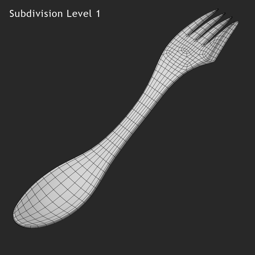 3d Model Camping Spork