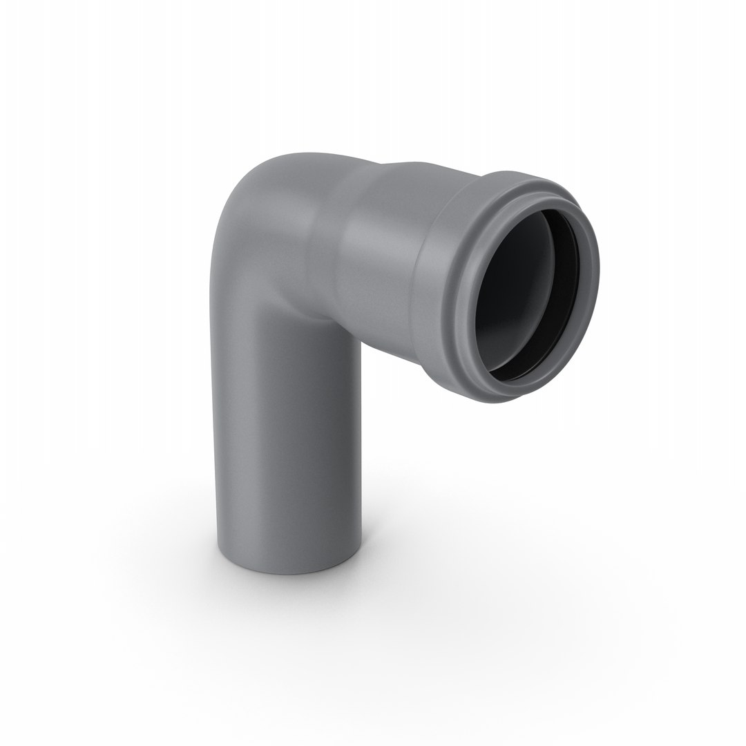 Grey 90 Degree PVC Pipe 3D Model - TurboSquid 1926152