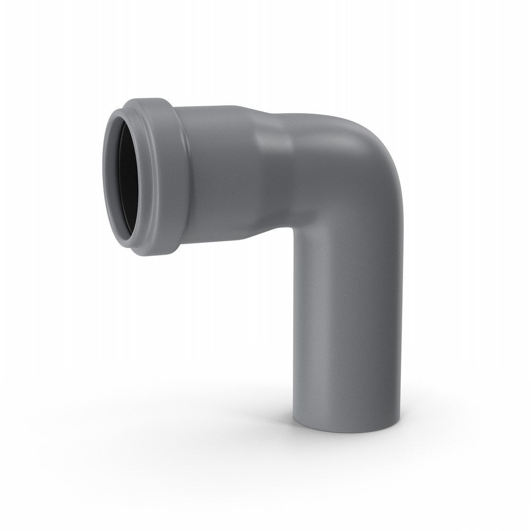 Grey 90 Degree PVC Pipe 3D Model - TurboSquid 1926152