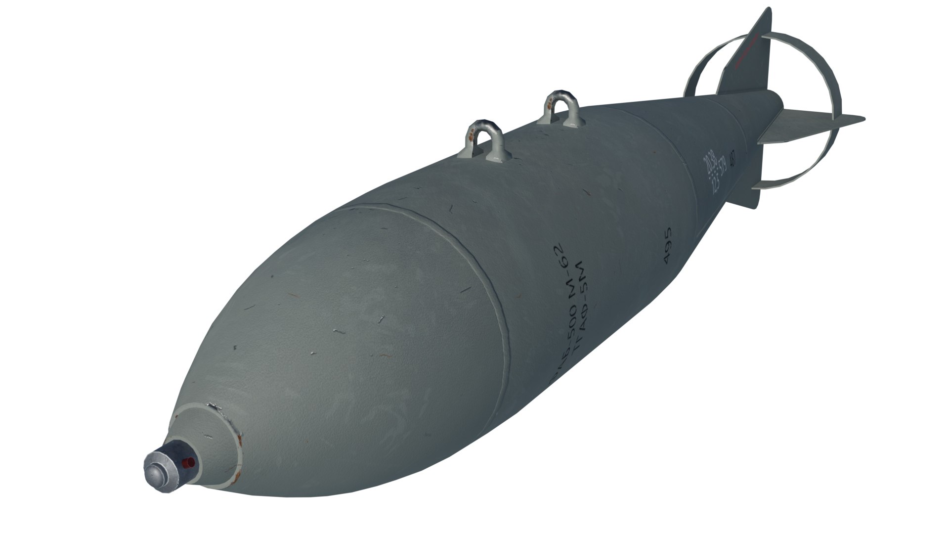 FAB500-M62 Soviet Russian Aircraft Bomb Game Ready PBR Model 3D ...