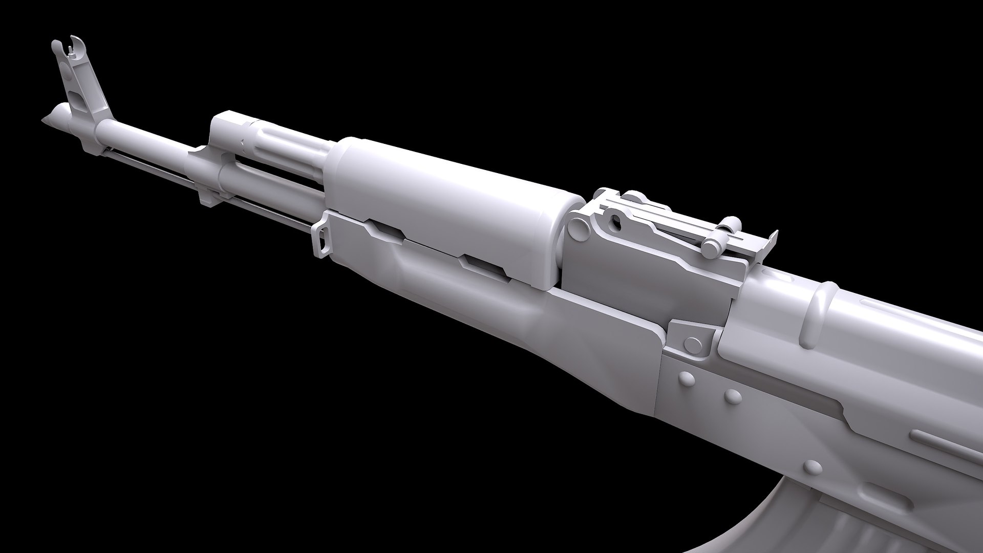 AKM Rifle - PBR Game Ready 3D model - TurboSquid 2058244