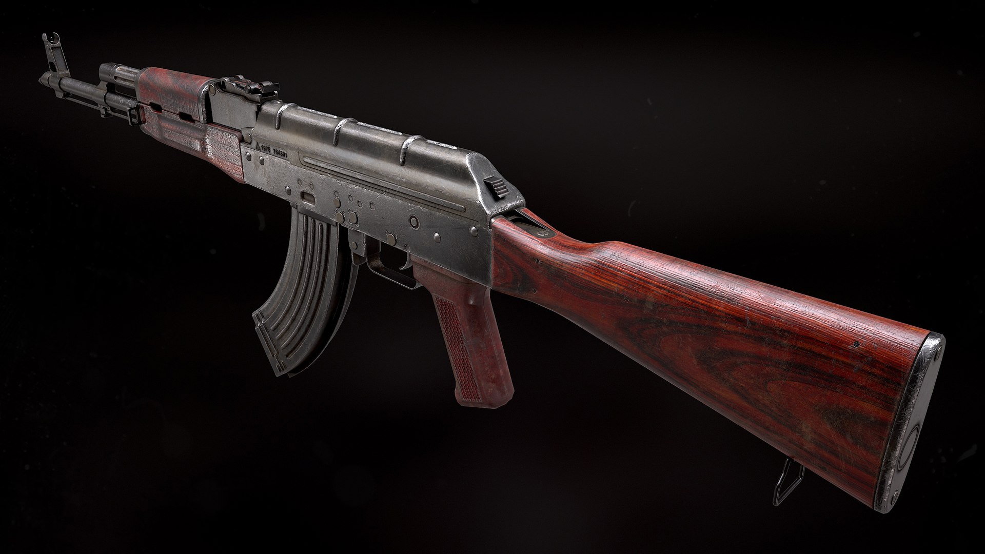 AKM Rifle - PBR Game Ready 3D model - TurboSquid 2058244