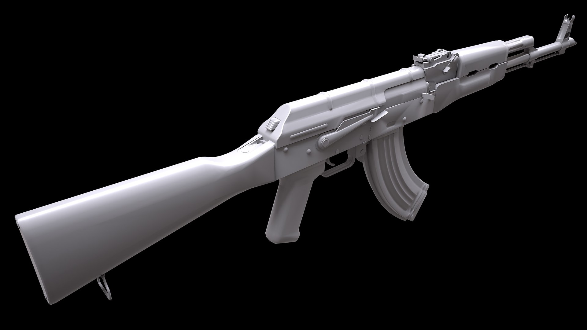 AKM Rifle - PBR Game Ready 3D model - TurboSquid 2058244