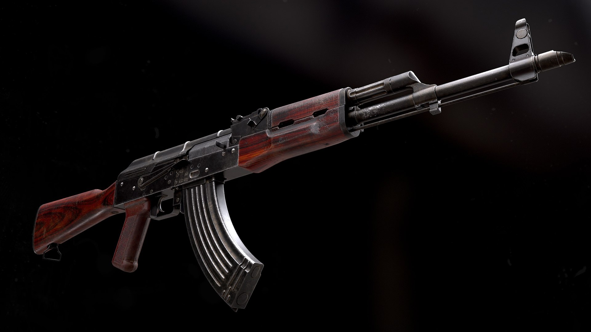 AKM Rifle - PBR Game Ready 3D model - TurboSquid 2058244