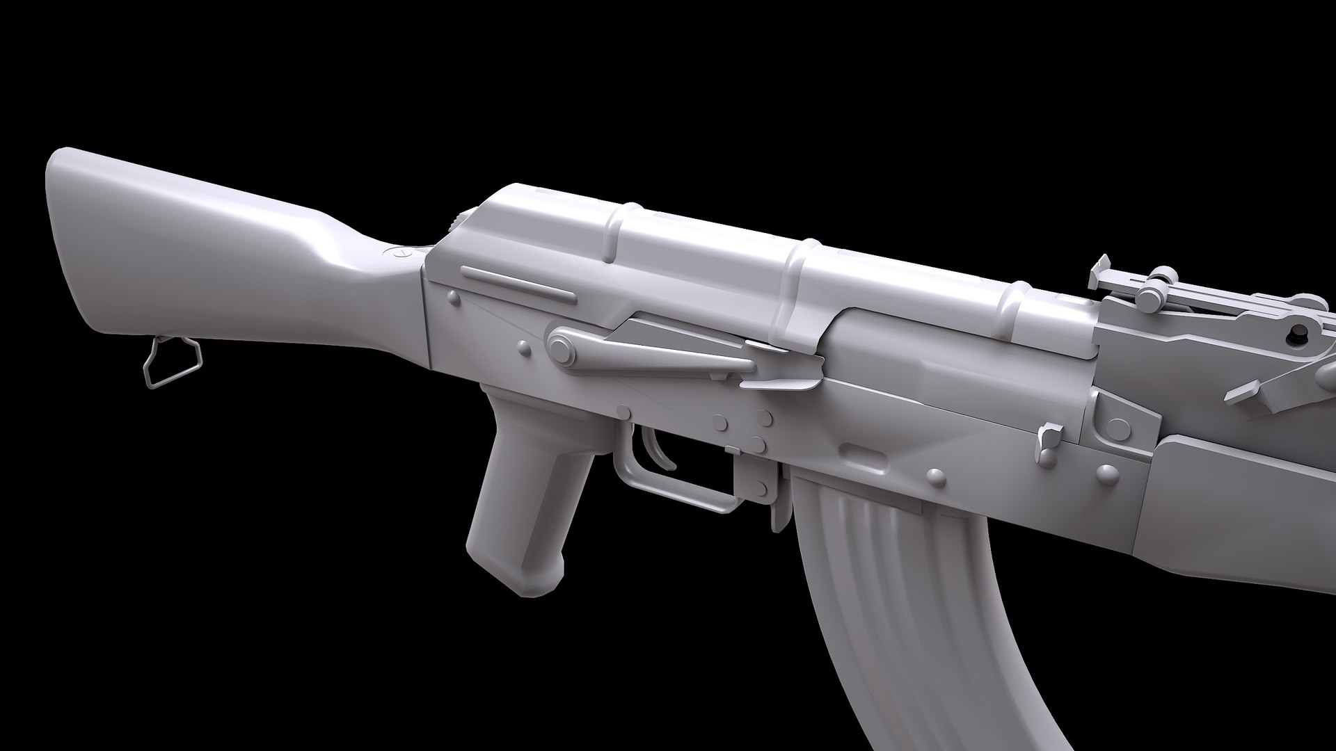 AKM Rifle - PBR Game Ready 3D model - TurboSquid 2058244