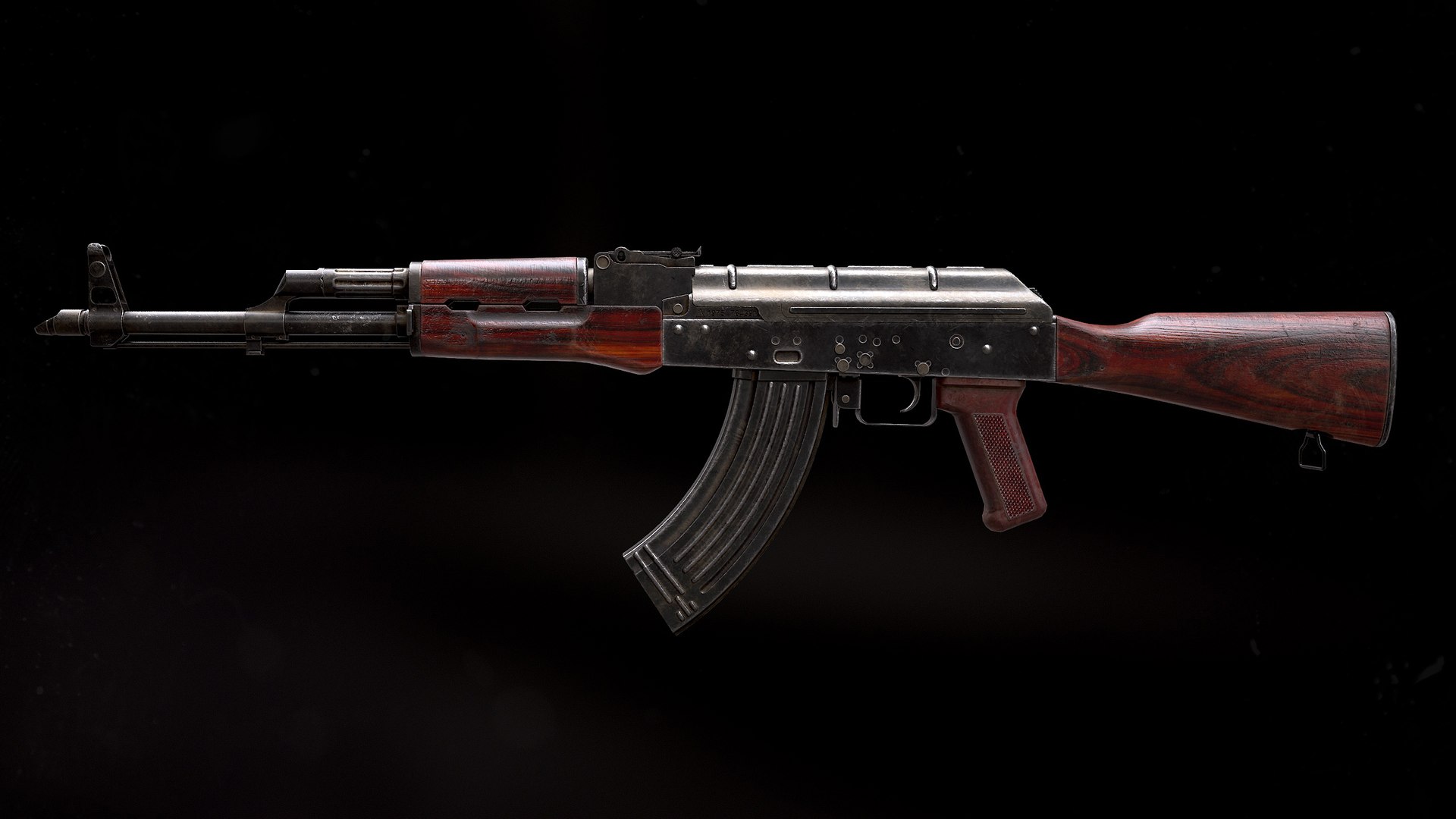 AKM Rifle - PBR Game Ready 3D model - TurboSquid 2058244