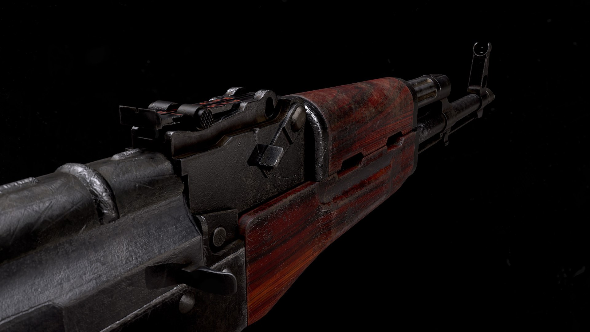AKM Rifle - PBR Game Ready 3D model - TurboSquid 2058244
