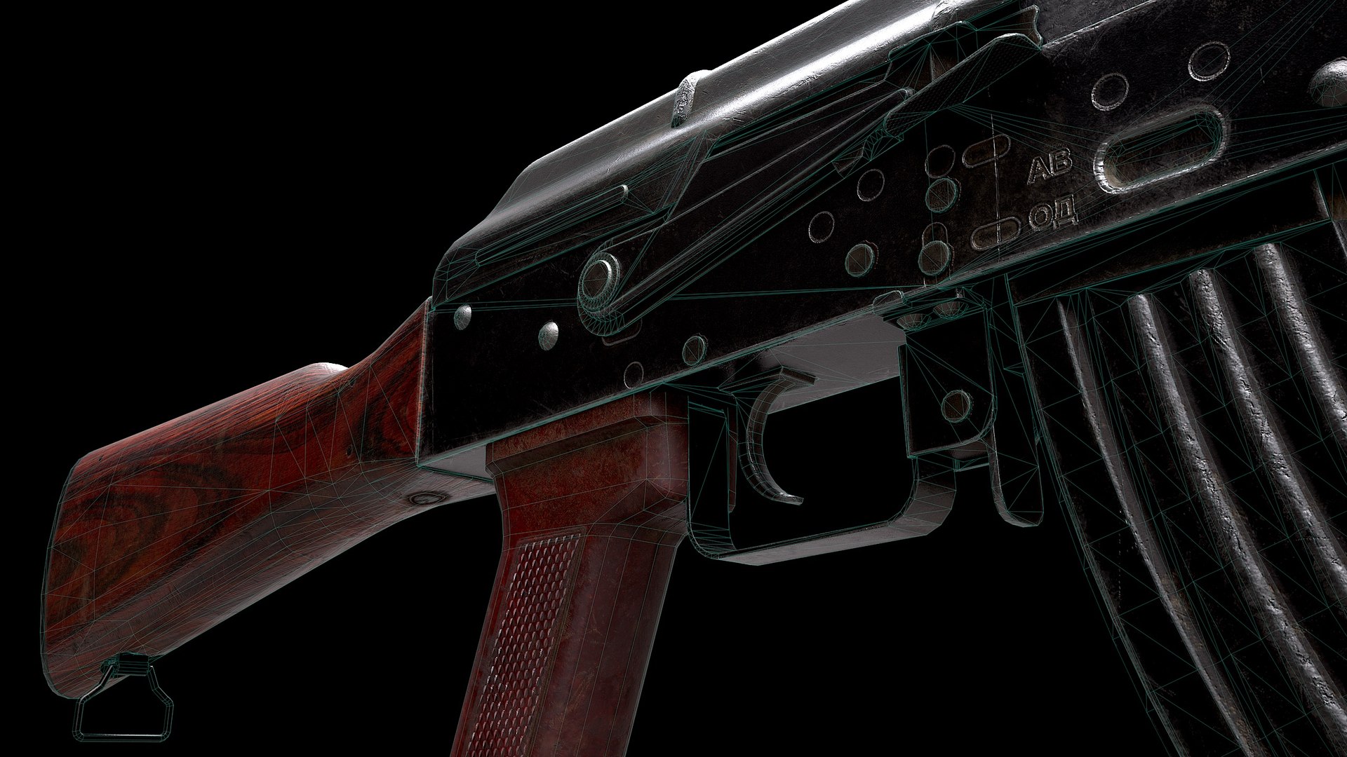 AKM Rifle - PBR Game Ready 3D model - TurboSquid 2058244