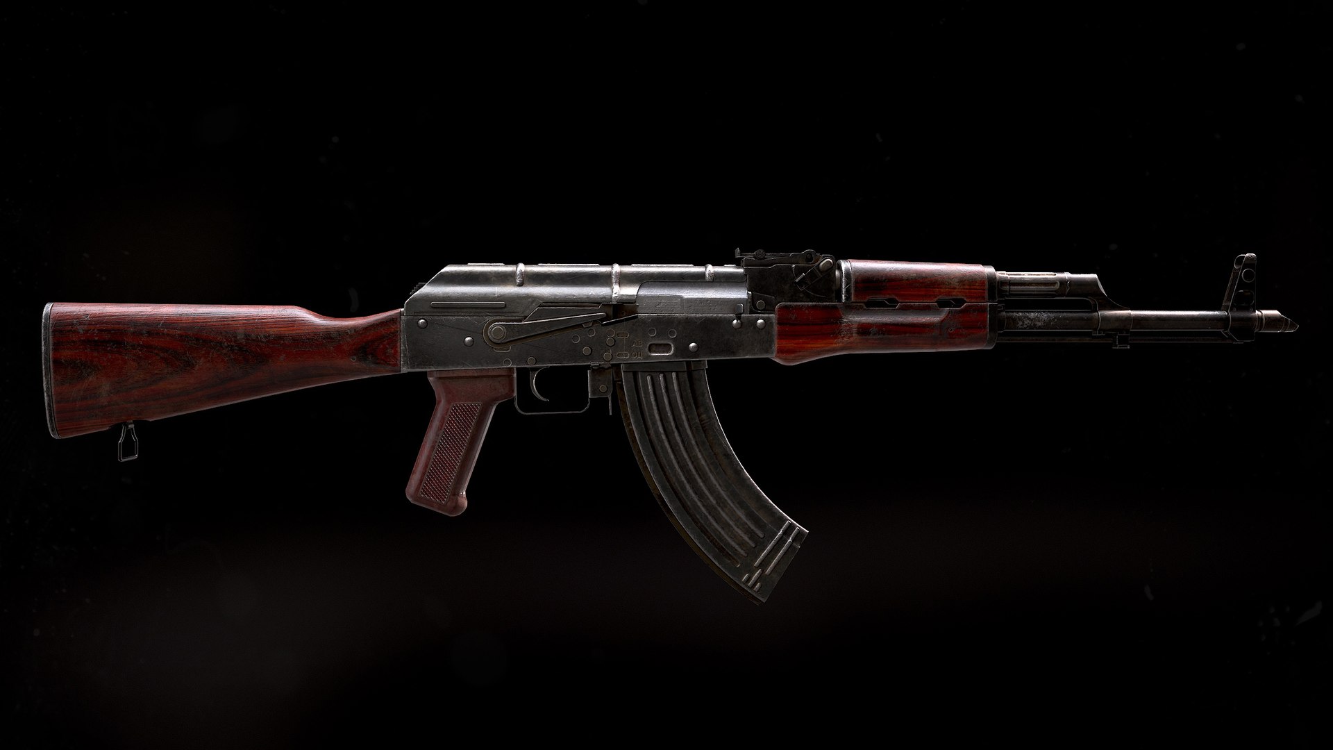 AKM Rifle - PBR Game Ready 3D model - TurboSquid 2058244