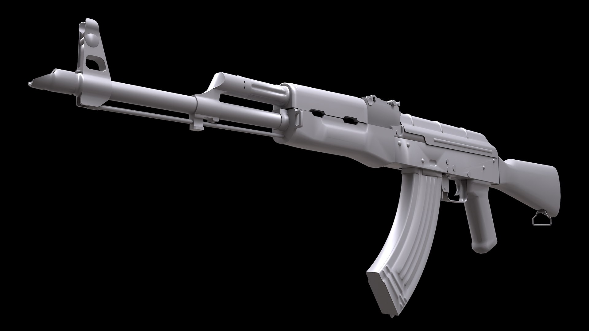 AKM Rifle - PBR Game Ready 3D model - TurboSquid 2058244