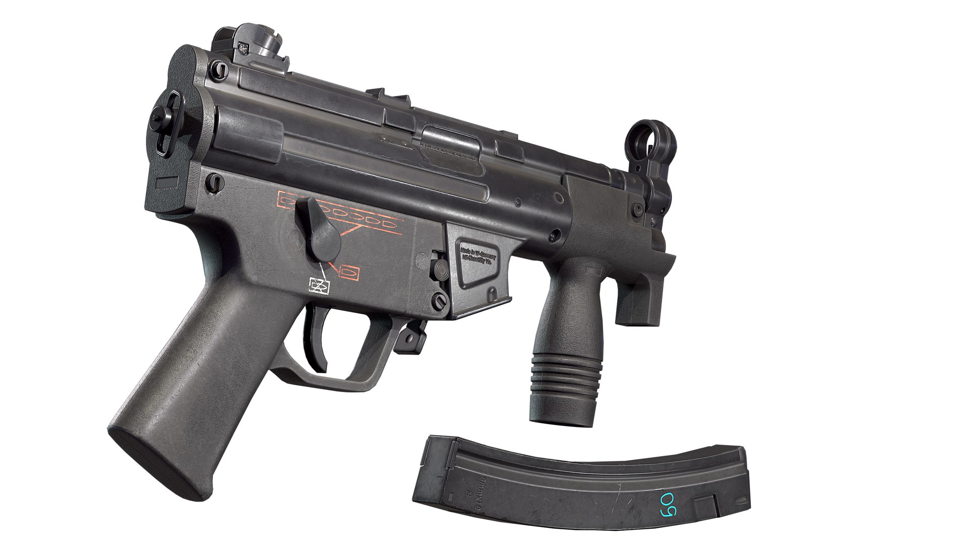 MP5k Submachine Gun 3D Model - TurboSquid 2013830