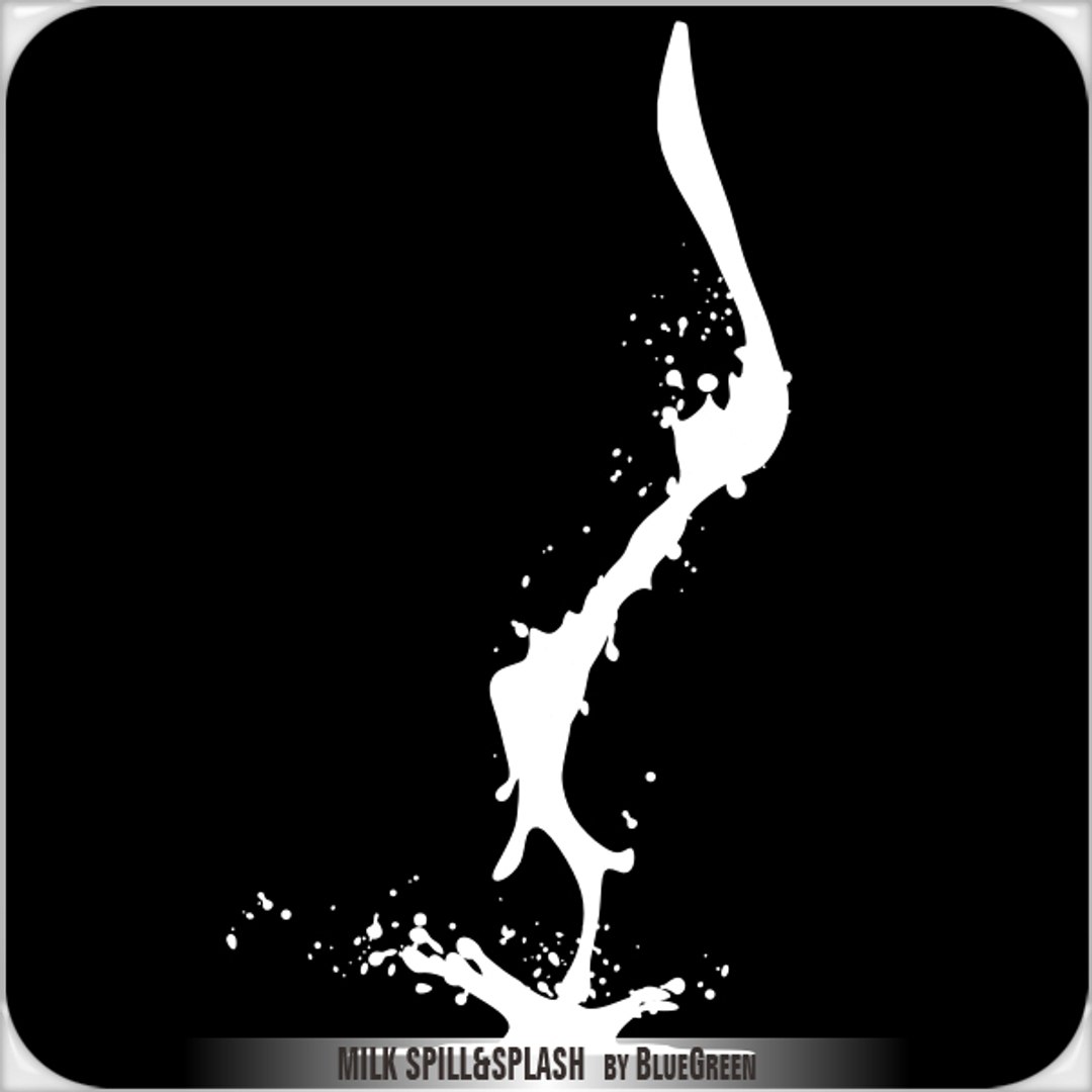 Milk Spill Splash 3d Model