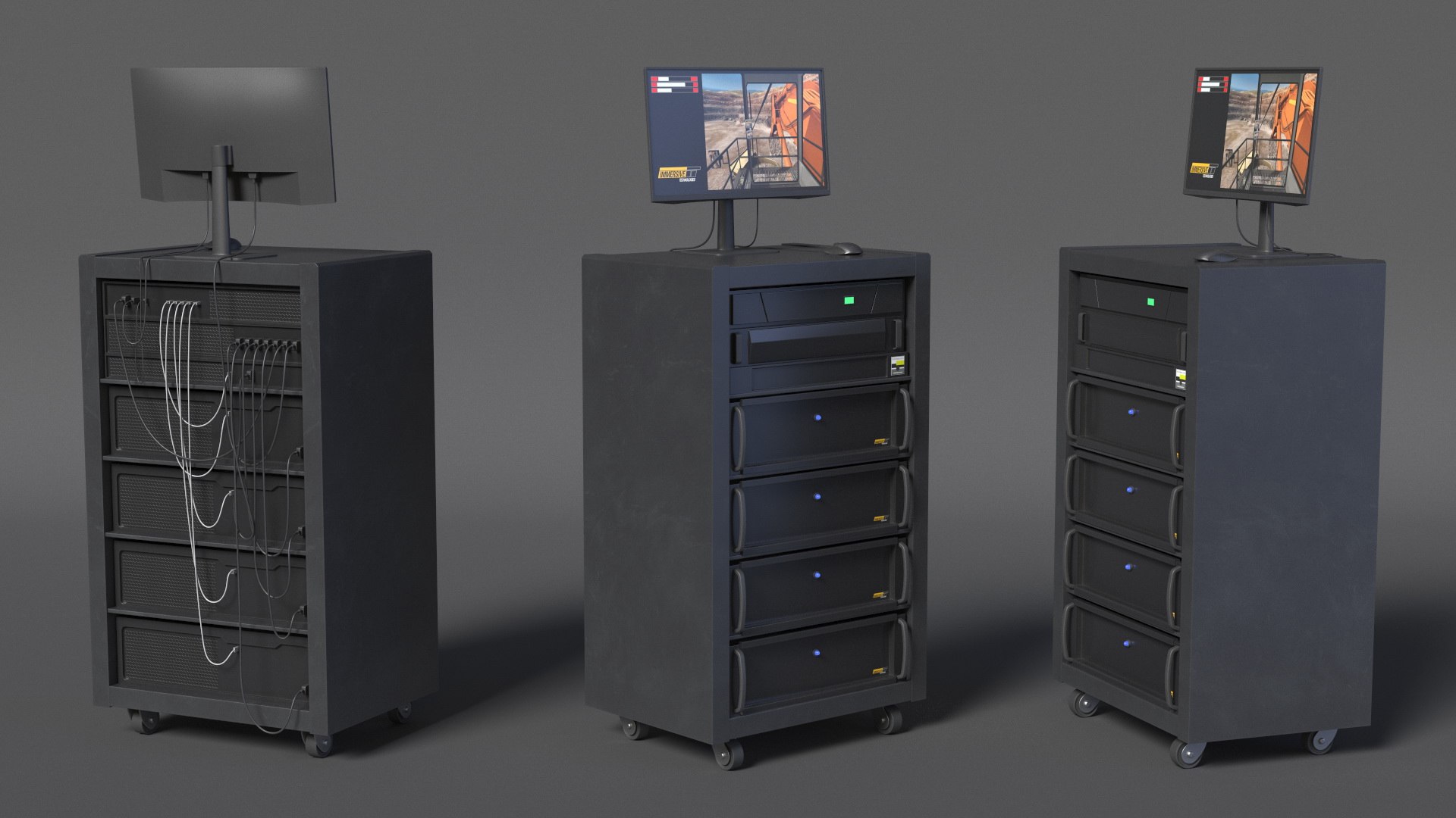 Server Rack With Computer And Monitor Model - TurboSquid 2295985