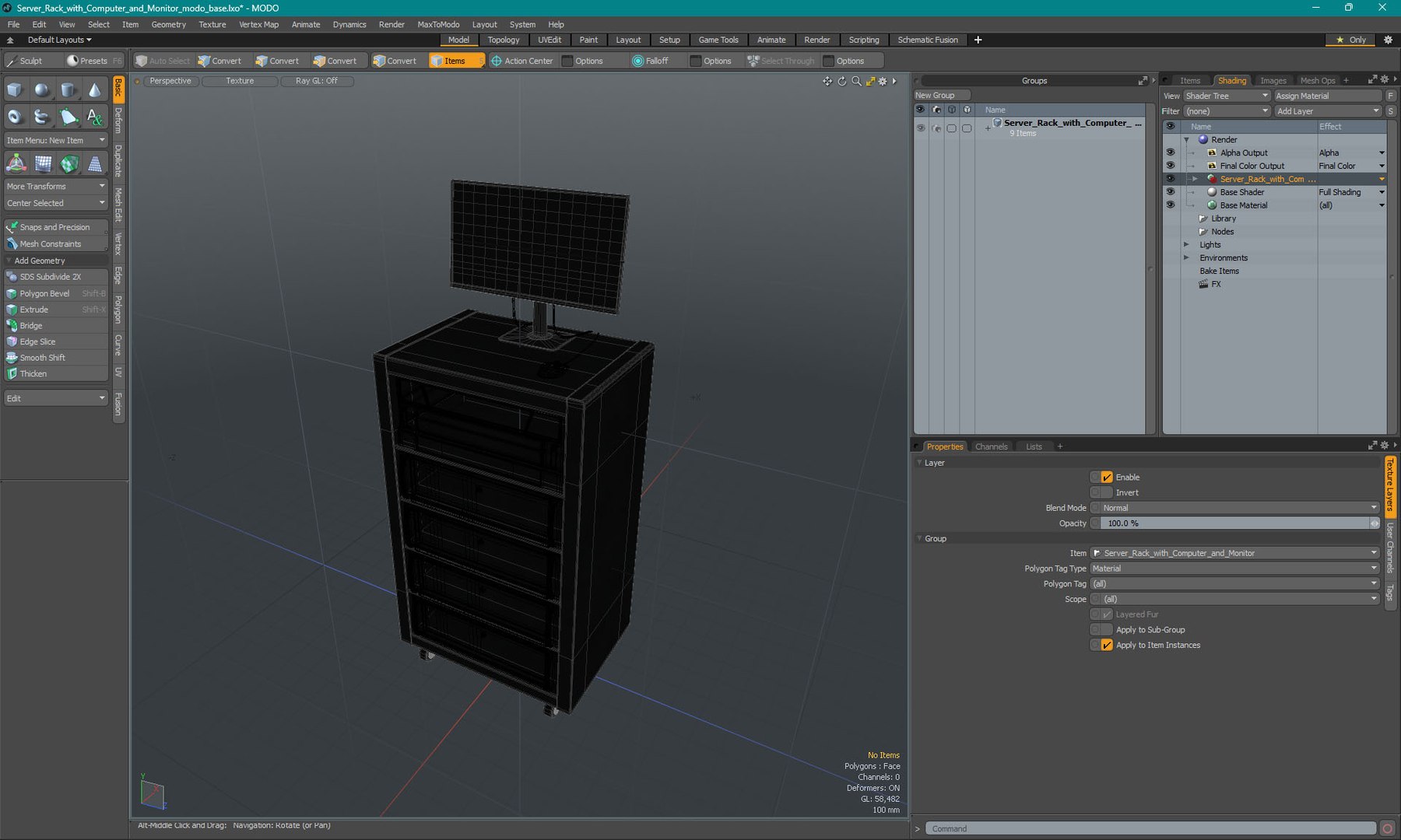 Server Rack With Computer And Monitor Model - TurboSquid 2295985