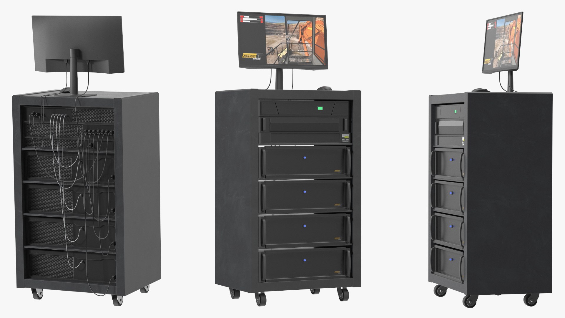 Server Rack With Computer And Monitor Model - TurboSquid 2295985