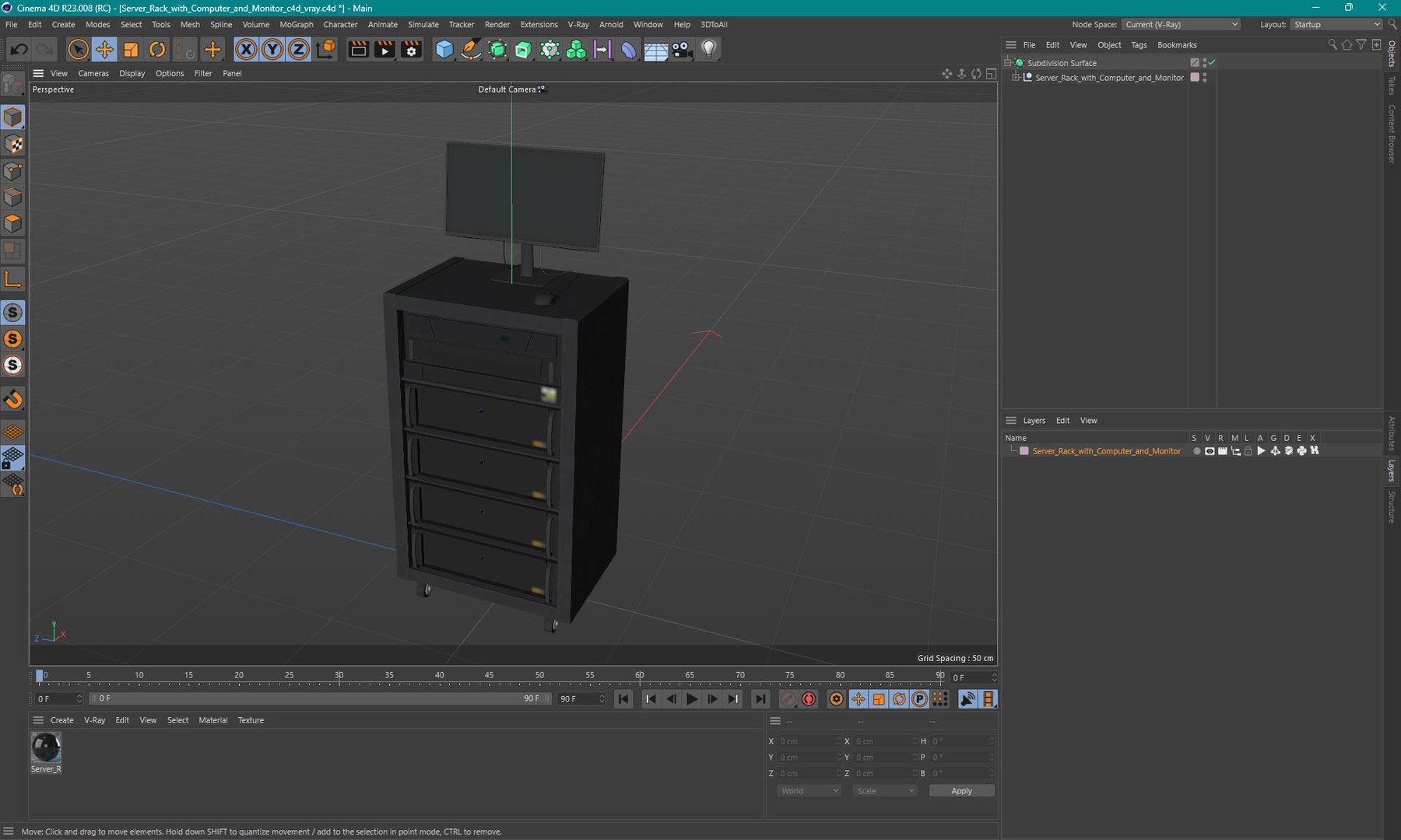 Server Rack With Computer And Monitor Model - TurboSquid 2295985